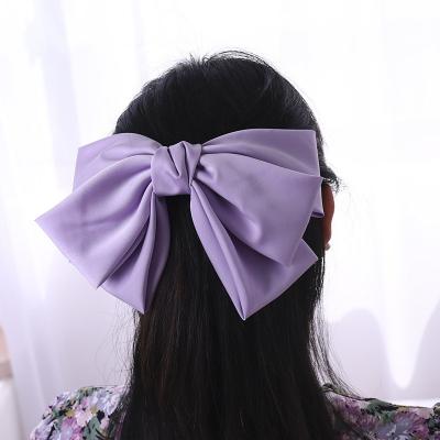 China Korean Bowknot Headband for Baby Girls Elastic Satin Hair Accessory 22cmx17cm for sale