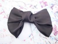 China Wholesale Satin Silk Big Hair Bow Clip 21cmx13cm Women Girls Hair Accessories Handmade for sale