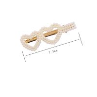 China Silver Pearl Hair Clips for Women 7cm Duck Bill Side Clips Korean Style BB Cute Headdress Accessories for sale