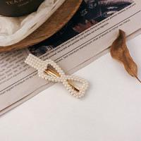 China Silver Pearl Hair Clips for Women 7cm Duck Bill Side Clips Korean Style BB Cute Headdress Accessories for sale