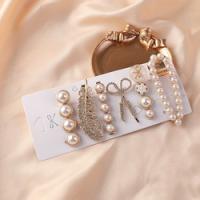 China Pearl Geometric Hair Clip Set Alloy Metal Hair Pins for Women Girls Daily Wear 4pcs for sale