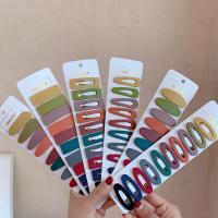 China Frosted Acrylic Metal Hair Clips Set 10pcs Kids Girls Jewelry BB Side Hairpin Wholesale for sale