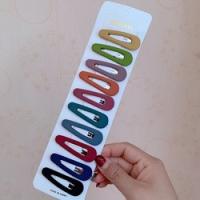 China Frosted Acrylic Metal Hair Clips Set 10pcs Kids Girls Jewelry BB Side Hairpin Wholesale for sale