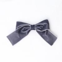 China Velvet Bow Bobby Pin Hair Clip 8cm Duckbill Clip for Girls Fashion Hair Accessories for sale