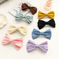 China Wholesale Bowknot Hair Spring Clip 14cm Alloy Metal Hairpin for Women Girls Cute Bangs for sale