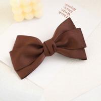 China Wholesale Bowknot Hair Spring Clip 14cm Alloy Metal Hairpin for Women Girls Cute Bangs for sale