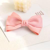 China Wholesale Bowknot Hair Spring Clip 14cm Alloy Metal Hairpin for Women Girls Cute Bangs for sale