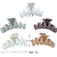 China Matte Plastic Hair Claw Clip Solid Color Wavy Grip Heat Resistant 11x4.5cm for Thick Hair for sale