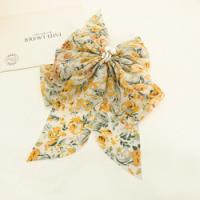 China Korean Decorative Butterfly Flower Pearl Hair Clip Alloy Pop Open 15cm x 22cm for sale