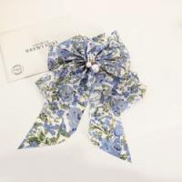 China Korean Decorative Butterfly Flower Pearl Hair Clip Alloy Pop Open 15cm x 22cm for sale