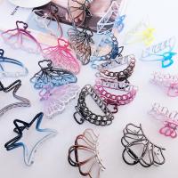 China Wholesale Medium Alloy Butterfly Hair Claw Clip 7.5cm 8cm Gradual Change Colorful for Women Girls for sale