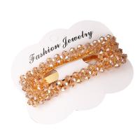 China Christmas Childrens Decorative Hair Clips Hollow Geometric Crystal 7.5cm 8cm for sale