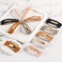 China Christmas Childrens Decorative Hair Clips Hollow Geometric Crystal 7.5cm 8cm for sale