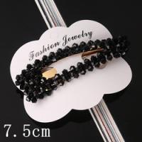 China Christmas Childrens Decorative Hair Clips Hollow Geometric Crystal 7.5cm 8cm for sale