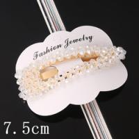 China Christmas Childrens Decorative Hair Clips Hollow Geometric Crystal 7.5cm 8cm for sale
