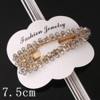 China Christmas Childrens Decorative Hair Clips Hollow Geometric Crystal 7.5cm 8cm for sale