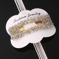 China Christmas Childrens Decorative Hair Clips Hollow Geometric Crystal 7.5cm 8cm for sale