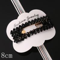 China Christmas Childrens Decorative Hair Clips Hollow Geometric Crystal 7.5cm 8cm for sale