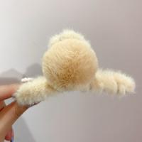 China Fluffy Faux Fur Large Hair Claw Clip for Thick Hair 60 Pcs MOQ Handmade Acrylic for sale