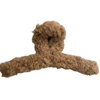 China Faux Fur Hair Claw Clip 13cm Large Size Winter Warm Plush Hair Accessories for Thick Hair for sale