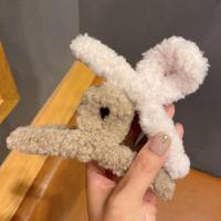 China Faux Fur Hair Claw Clip 13cm Large Size Winter Warm Plush Hair Accessories for Thick Hair for sale