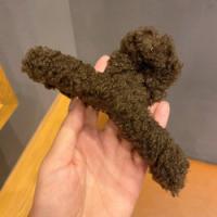 China Faux Fur Hair Claw Clip 13cm Large Size Winter Warm Plush Hair Accessories for Thick Hair for sale