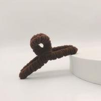China Cute Warm Plush Fuzzy Hair Claw Clip Large Fur Autumn Winter Colorful 11cm for sale