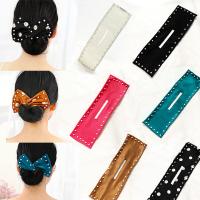 China Fabric Wire Bow Hair Curler Magic Knotted Bun Maker 33cm for Women Girls for sale