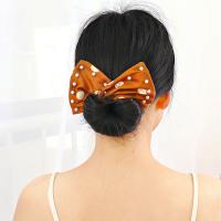 China Fabric Wire Bow Hair Curler Magic Knotted Bun Maker 33cm for Women Girls for sale