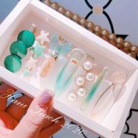 China Vintage Pearl Hair Clip Pins Set 6 Colors Resin Metal Alloy Hair Accessories Gift for Women Girls for sale