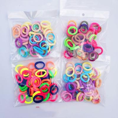 China Wholesale Nylon Hair Ties 50 Pcs Per Set 3cm Towel Elastic Baby Hair Bands for Girls for sale