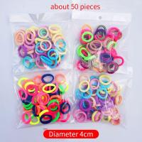 China Wholesale Nylon Hair Ties 50 Pcs Per Set 3cm Towel Elastic Baby Hair Bands for Girls for sale