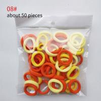 China Wholesale Nylon Hair Ties 50 Pcs Per Set 3cm Towel Elastic Baby Hair Bands for Girls for sale