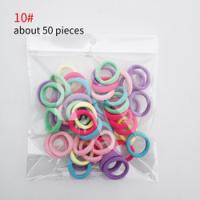 China Wholesale Nylon Hair Ties 50 Pcs Per Set 3cm Towel Elastic Baby Hair Bands for Girls for sale