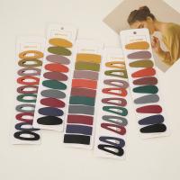 China Matte Acrylic Hair Clips Set 10 Pcs 5.3cm Simple Decorative Barrettes for Girls Children for sale