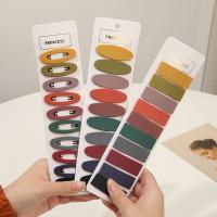 China Matte Acrylic Hair Clips Set 10 Pcs 5.3cm Simple Decorative Barrettes for Girls Children for sale