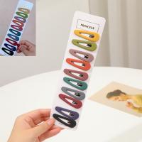 China Matte Acrylic Hair Clips Set 10 Pcs 5.3cm Simple Decorative Barrettes for Girls Children for sale