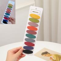 China Matte Acrylic Hair Clips Set 10 Pcs 5.3cm Simple Decorative Barrettes for Girls Children for sale
