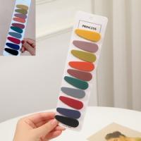 China Matte Acrylic Hair Clips Set 10 Pcs 5.3cm Simple Decorative Barrettes for Girls Children for sale