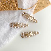 China Pearl Claw Hair Clip 8cm Korean Style Round Square Triangle Hair Accessory for Women Girls for sale