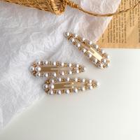 China Pearl Claw Hair Clip 8cm Korean Style Round Square Triangle Hair Accessory for Women Girls for sale