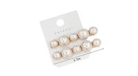 China Pearl Hair Clip Set 6.3cm Alloy Metal Hair Accessories for Women Girls Fashion Round Wedding for sale