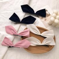 China Velvet Cat Ear Duckbill Hair Clip for Girls Women Solid Color Fashion Hair Accessories 2 Pack for sale