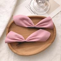 China Velvet Cat Ear Duckbill Hair Clip for Girls Women Solid Color Fashion Hair Accessories 2 Pack for sale