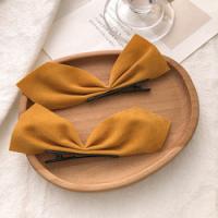 China Velvet Cat Ear Duckbill Hair Clip for Girls Women Solid Color Fashion Hair Accessories 2 Pack for sale