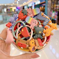 China Childrens Animal Bear Elastic Scrunchie Hairband 8.5x8.5x6.5cm Color Hair Ties for Girls for sale