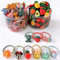 China Childrens Animal Bear Elastic Scrunchie Hairband 8.5x8.5x6.5cm Color Hair Ties for Girls for sale