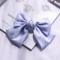 China Custom Satin Big Bows Hair Clips Bulk 13x14cm Metal Alloy Hair Accessories for Girls for sale