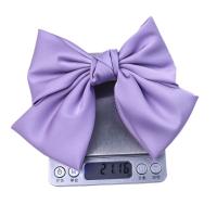 China Custom Satin Big Bows Hair Clips Bulk 13x14cm Metal Alloy Hair Accessories for Girls for sale
