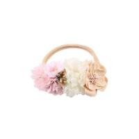 China Soft Elastic Baby Headband 12x6cm Nylon Pearl Rhinestone for Baby Girls Kids 0-3 Months for sale